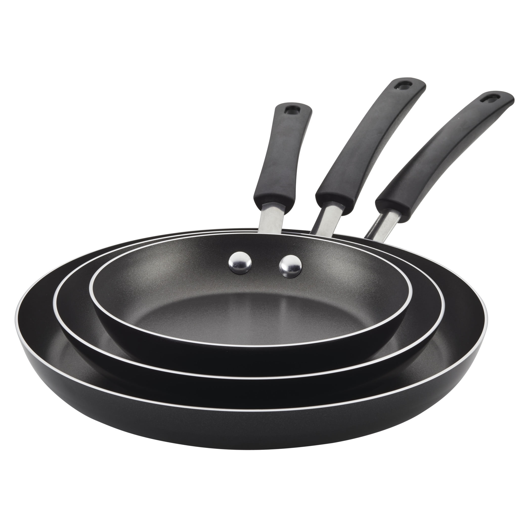 Farberware 3-Piece Easy Clean Aluminum Non-Stick Frying Pan, Fry Pan ... Farberware 3-Piece Easy Clean Aluminum Non-Stick Frying Pan, Fry Pan ...
