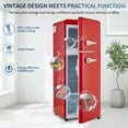 Churanty Compact Mini Office Fridge, 4.5 Cu Ft Two-Door Refrigerator ...