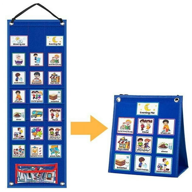 Visual Timetable, Daily Routine Chart for Children with 70 PCS Pecs ...
