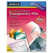 Apollo Quick-Dry Color Inkjet Transparency Film, Letter, Clear, 50/Box ...