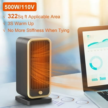 Soleil Personal Ceramic Mini Heater 250W Indoor Red MH-08R - Walmart.com