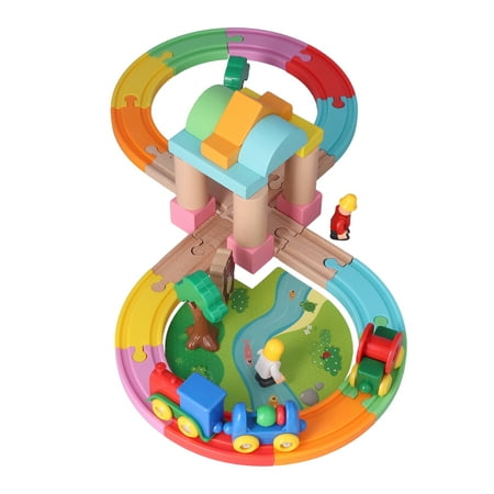 Kids Wooden Set, Encourage Cooperation Multiple Accessories Track ...