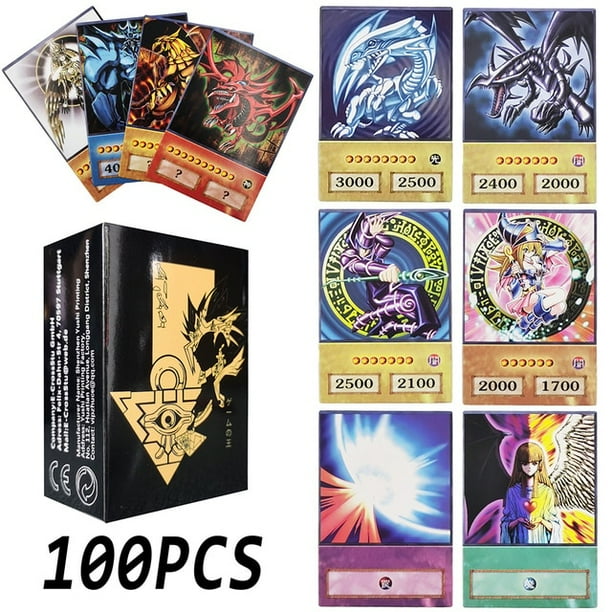 100 Pcs Cartes Style Anime Yu-Gi-Oh Yeux Bleus Magicien Sombre Exodia ...