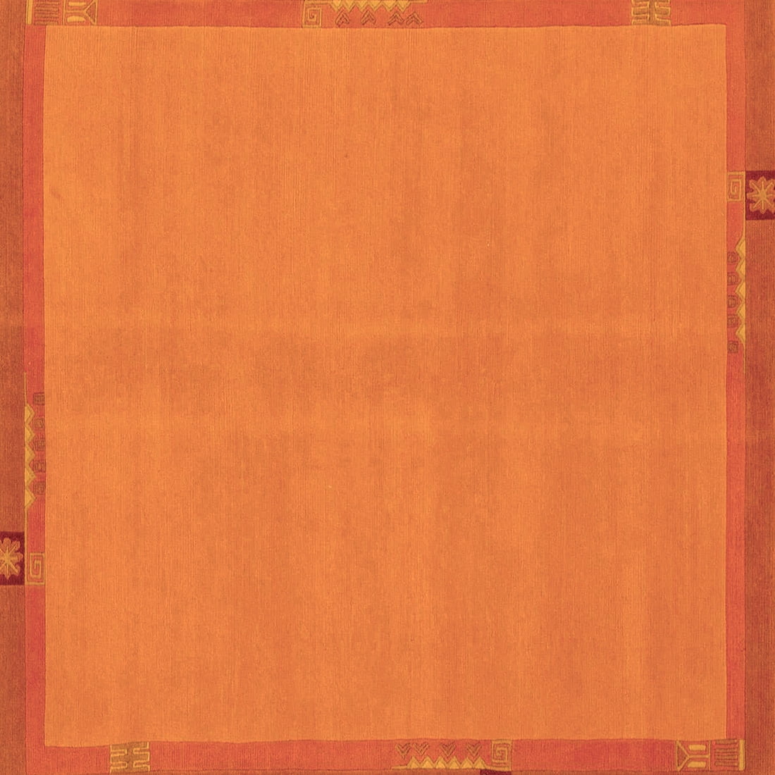 Ahgly Company Indoor Square Abstract Orange Modern Area Rugs, 6' Square ...