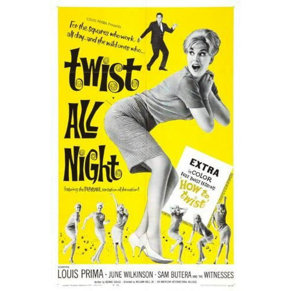 Twist All Night Movie Poster Reprint 27inx40in for any room 27x40 ...