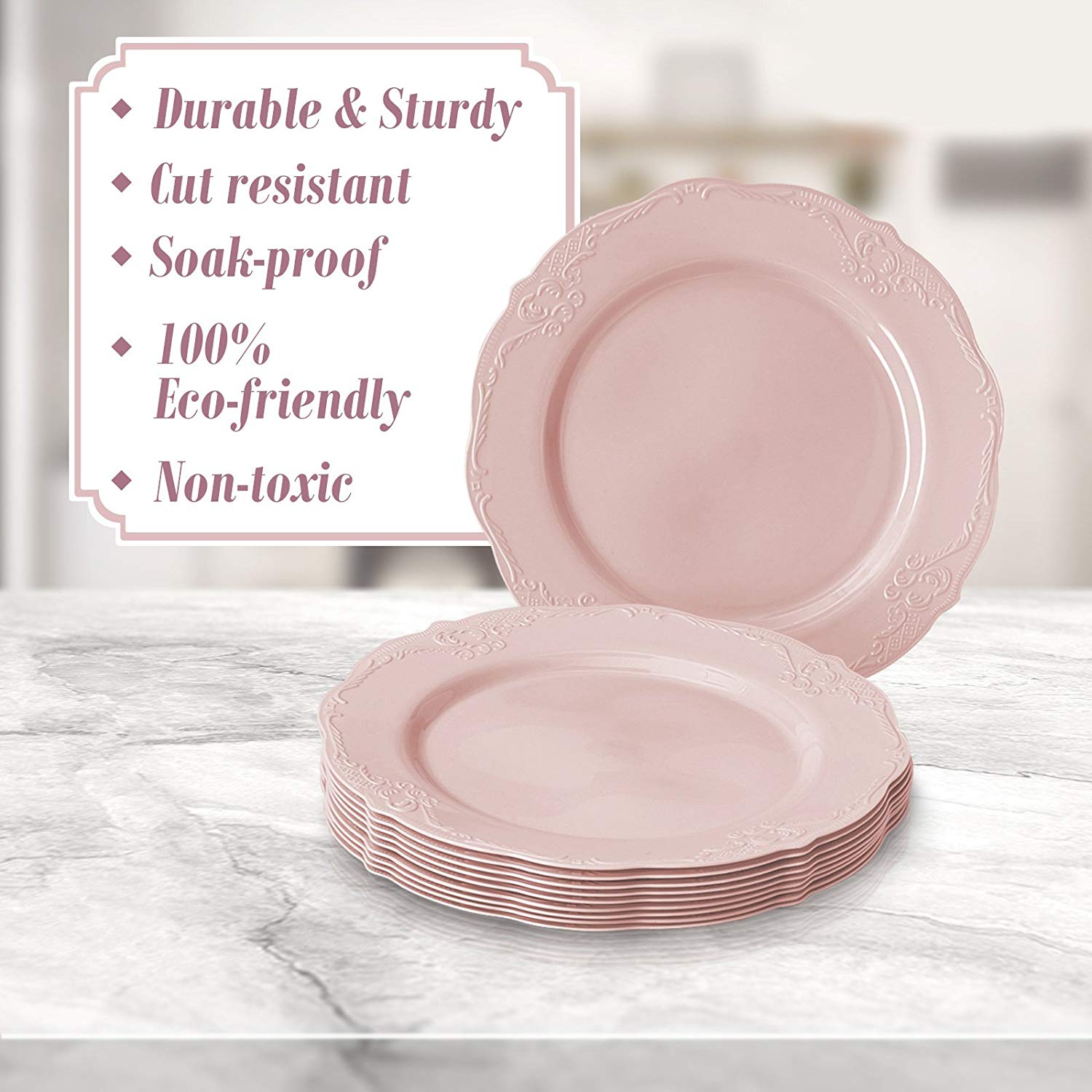 Buy PARTY DISPOSABLE 20 PC DINNERWARE SET | 20 Dessert Plates | Heavy ...