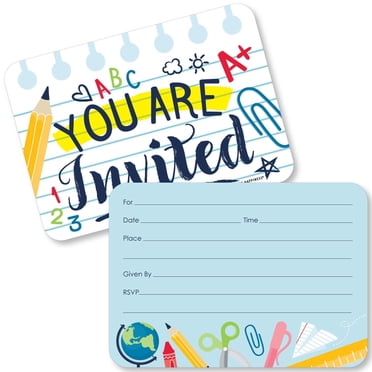 Hello College Graduation Party Invitations - Fill-In Cards with ...