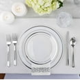 Stock Your Home 125-Piece Elegant Silver Rim Plastic Dinnerware ...