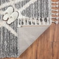 Luxe Weavers Geometric Fringed Shag Gray 8x10 Area Rug for Living Room ...