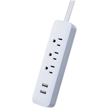 Globe Electric Watt Designer Series 6-ft 3-Outlet Adriatic USB Surge ...