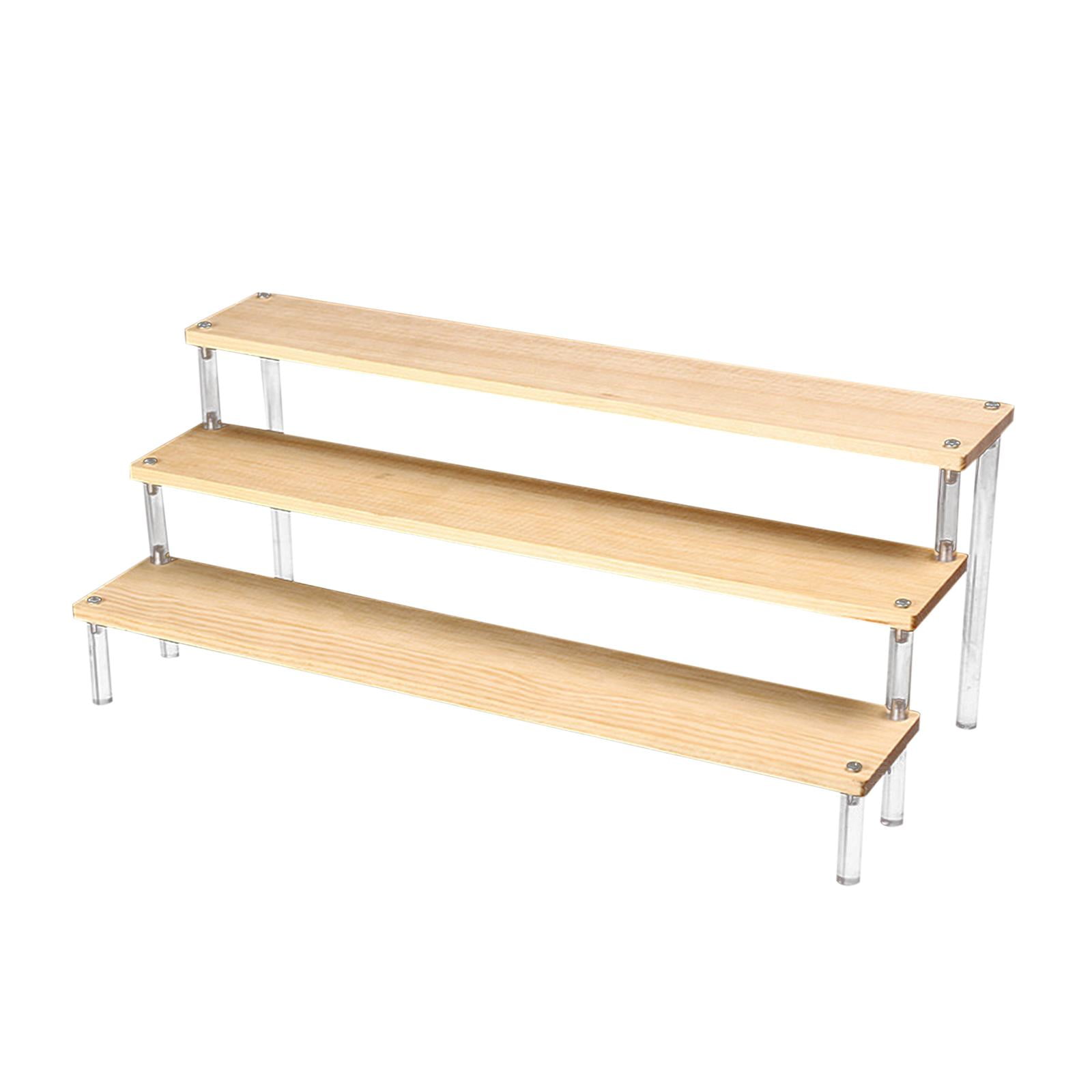 Clear Acrylic Display Riser Shelves Cupcakes Holder Storage Showcase ...