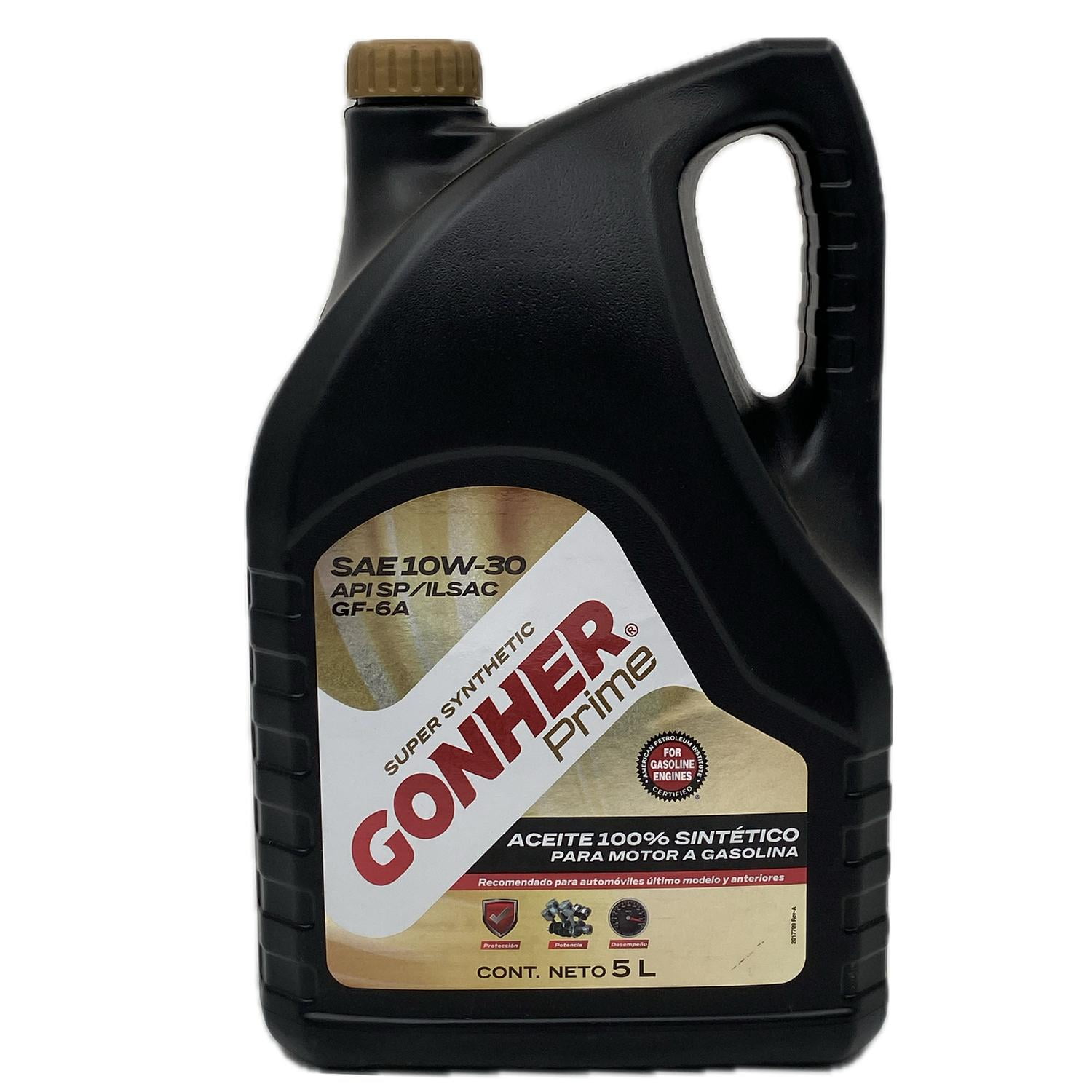 Gonher Aceite Motor 10W30 Sintético 1027418 Prime Gasolina 5 L GONHER ...