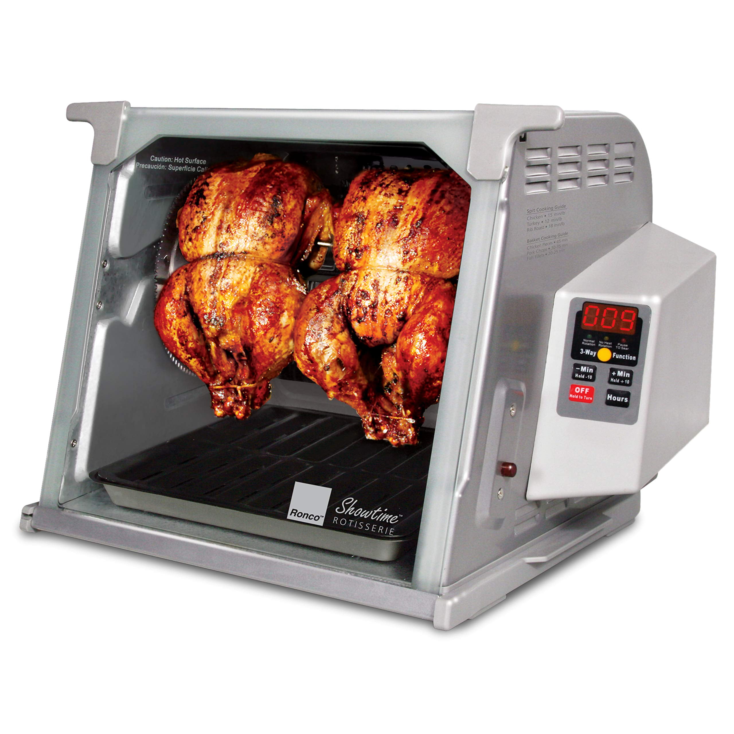 Ronco Showtime Asador de gran capacidad y horno para barbacoa Platinum ...