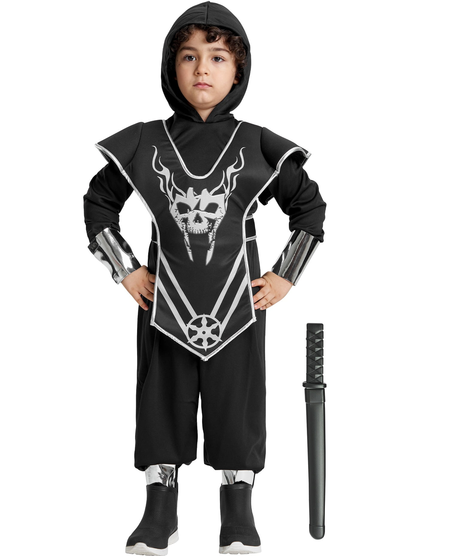 IKALI Kids Boys Dragon Ninja Costume, Samurai Warrior's Halloween Role ...