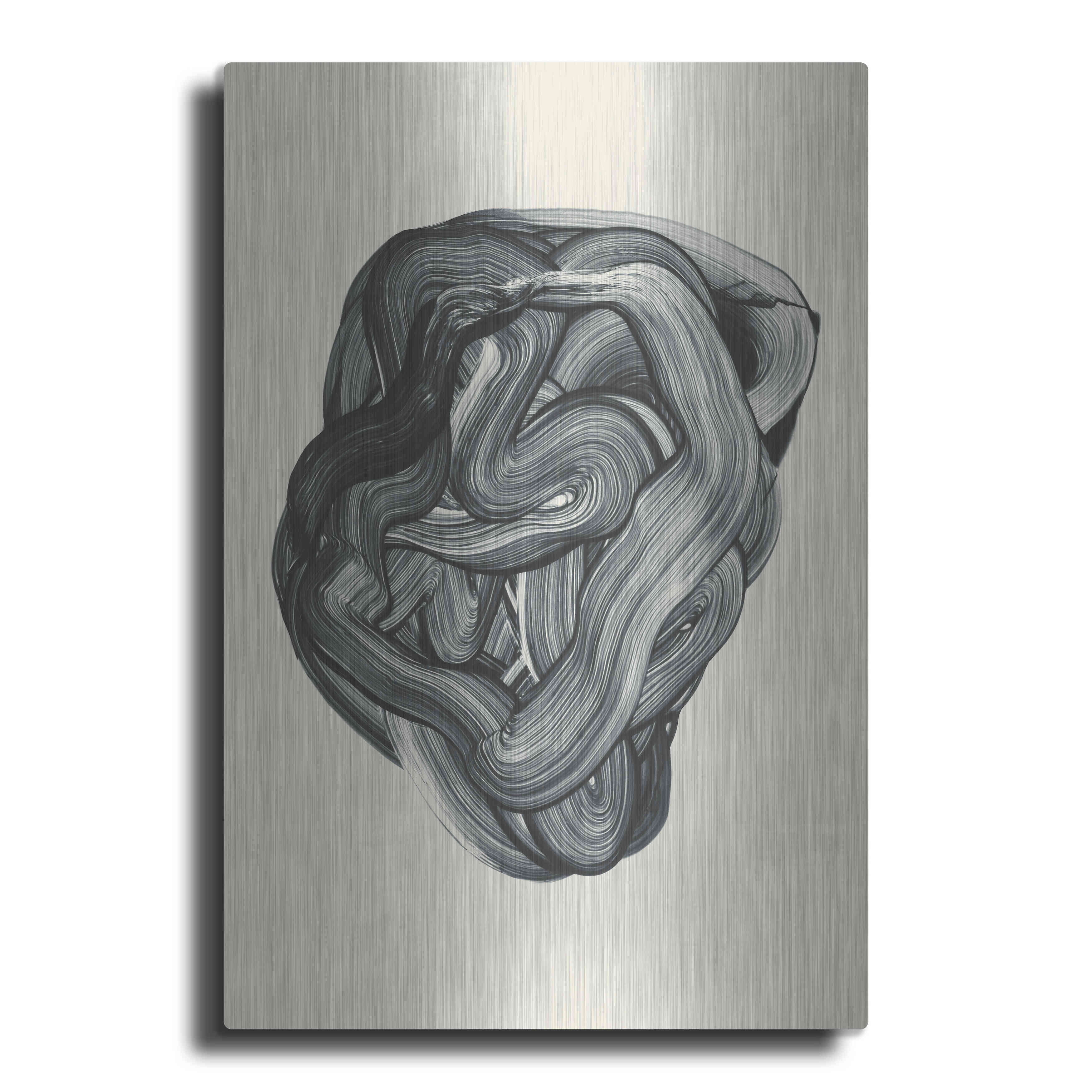 Luxe Metal Art 'Brushed 3' by Design Fabrikken, Metal Wall Art, 24"x36 ...