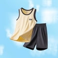 5-17T Unisex Boys Girls 2 Piece Outfit Sets Summer Sleeveless Tank Tops ...