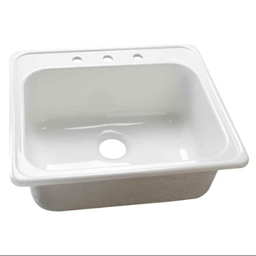 Lyons Industries DKS01X White 25 in. x 22 in. Single Bowl Acrylic 9 in ...