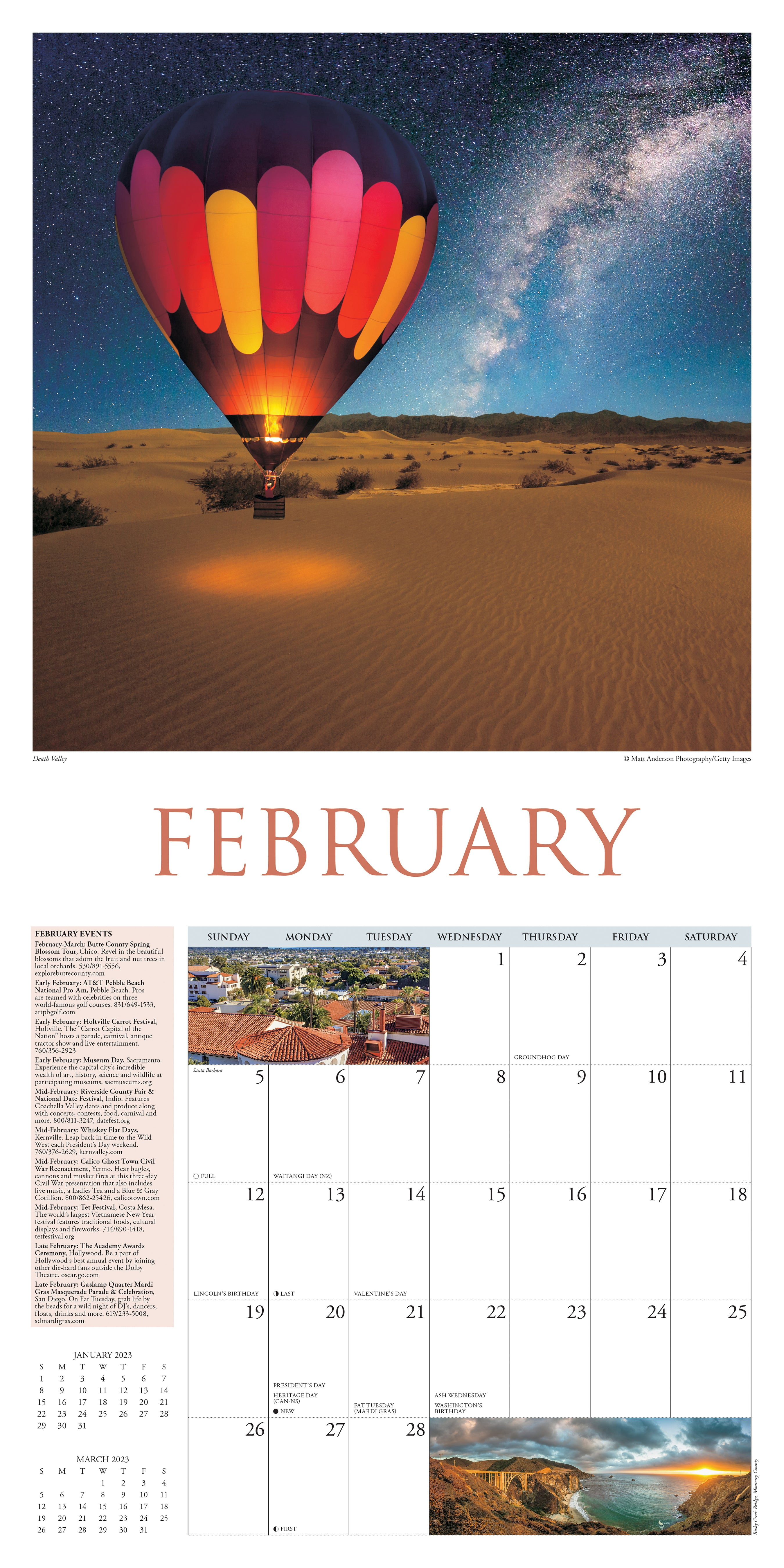California 2023 Wall Calendar