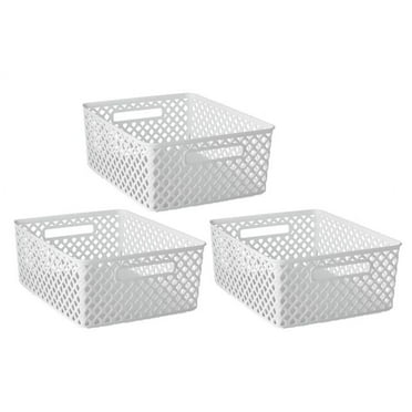 Sterilite 12-Pack White Plastic Storage Tray Bin, Stackable, for Home ...