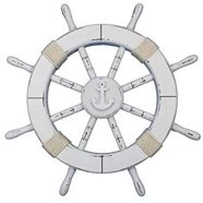 Rustic Dark Blue Ship Wheel 18 in. Decorative Accent - Walmart.com