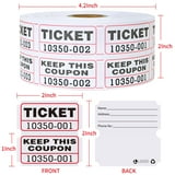 L LIKED Raffle Tickets Double Rolls 1000 per Roll 50/50 Raffle Tickets ...