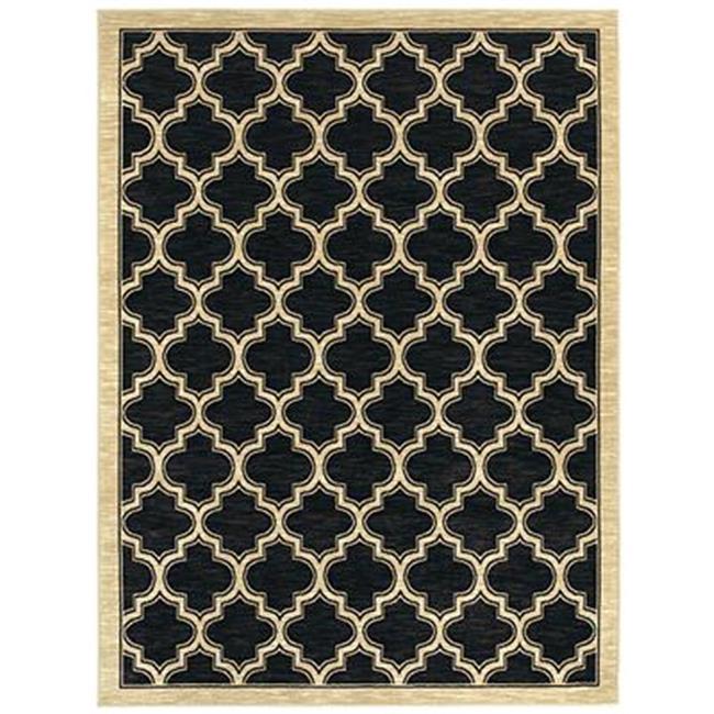 Geometric Yazd 5.3X7.7 2816-090 Black Rectangle Rug - Walmart.com