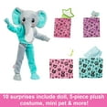Barbie Cutie Reveal Jungle Series Doll with Elephant Plush Costume ...