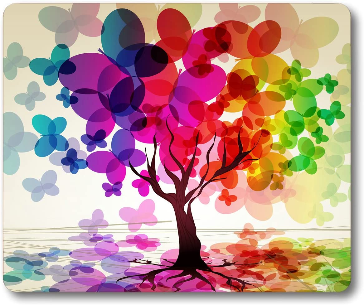 Abstract Art Mouse Pad Large Colorful Spring Season Tree with ...
