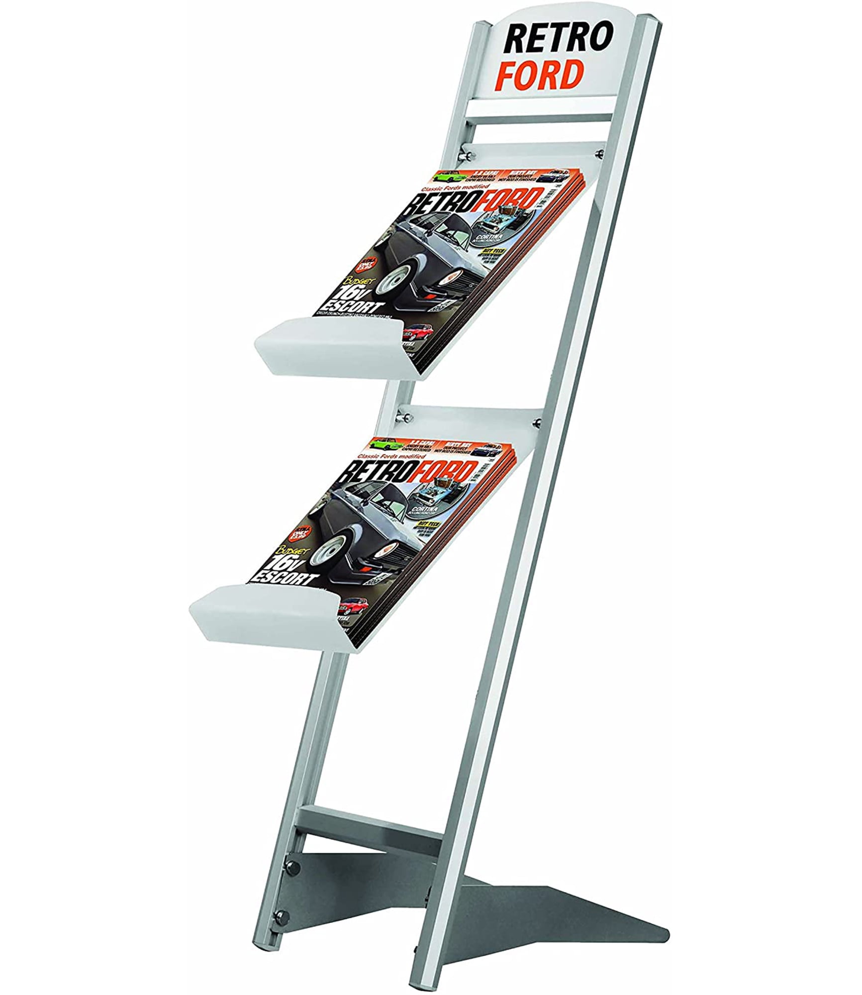 M&T Displays Countertop Brochure Holder 2 Tier 1 x 8.5x11 Inches ...