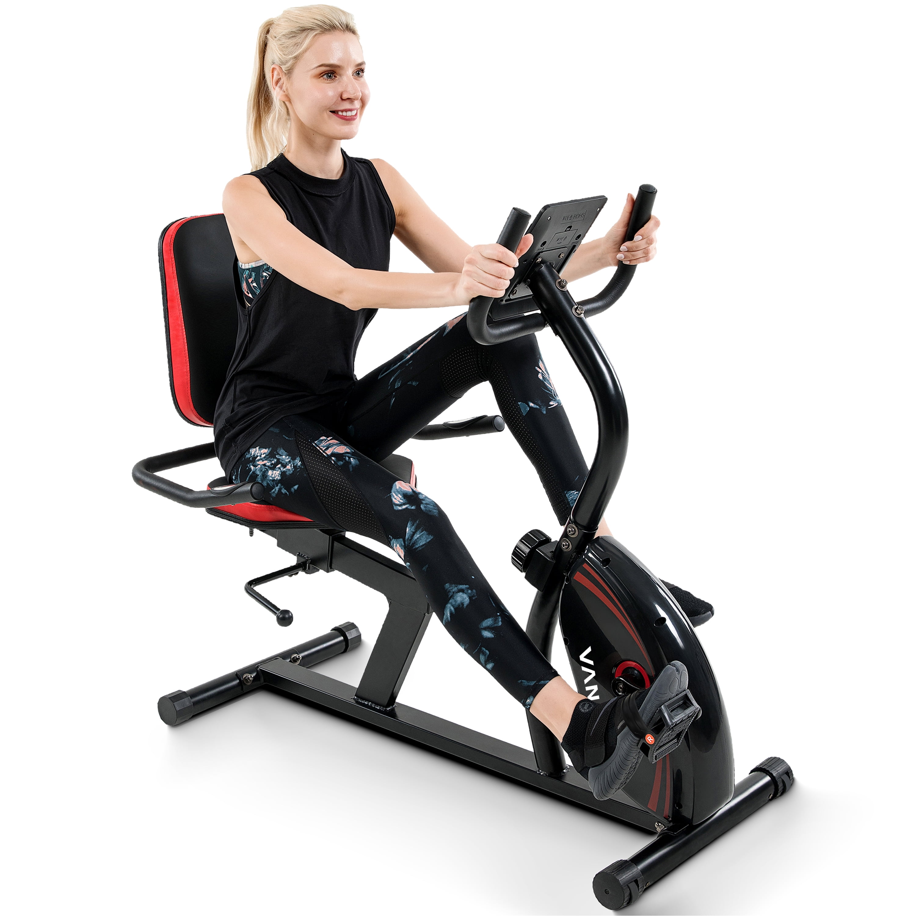 Vanswe Recumbent Exercise Bike 16 Levels Resistance Maximum Weight 380 ...