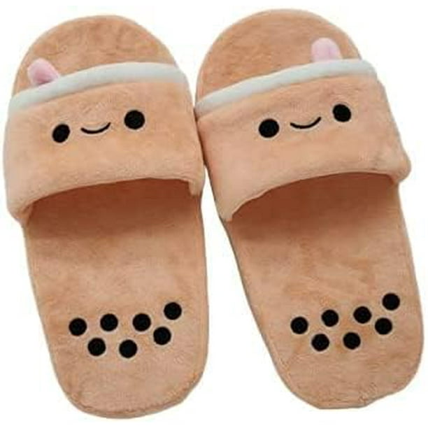 Cute Kawaii Boba Milk Tea Slippers (Slim) - Walmart.com
