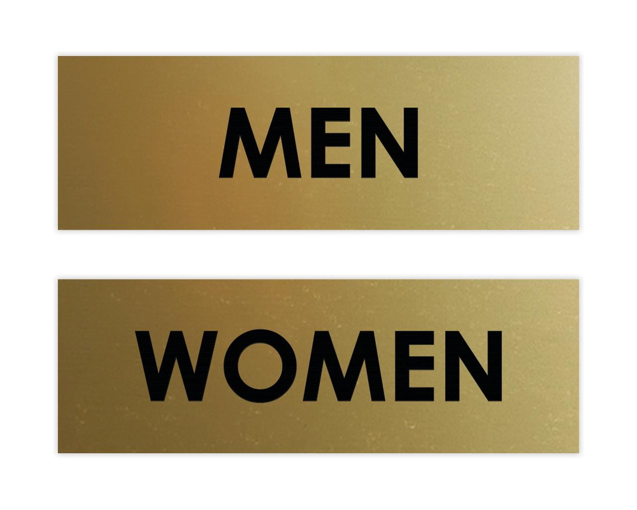 Basic Men Women Sign Set (Brushed Gold) - Small - Walmart.com