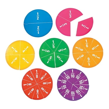 Learning Resources Rainbow Fraction Deluxe Circles Set, Math ...