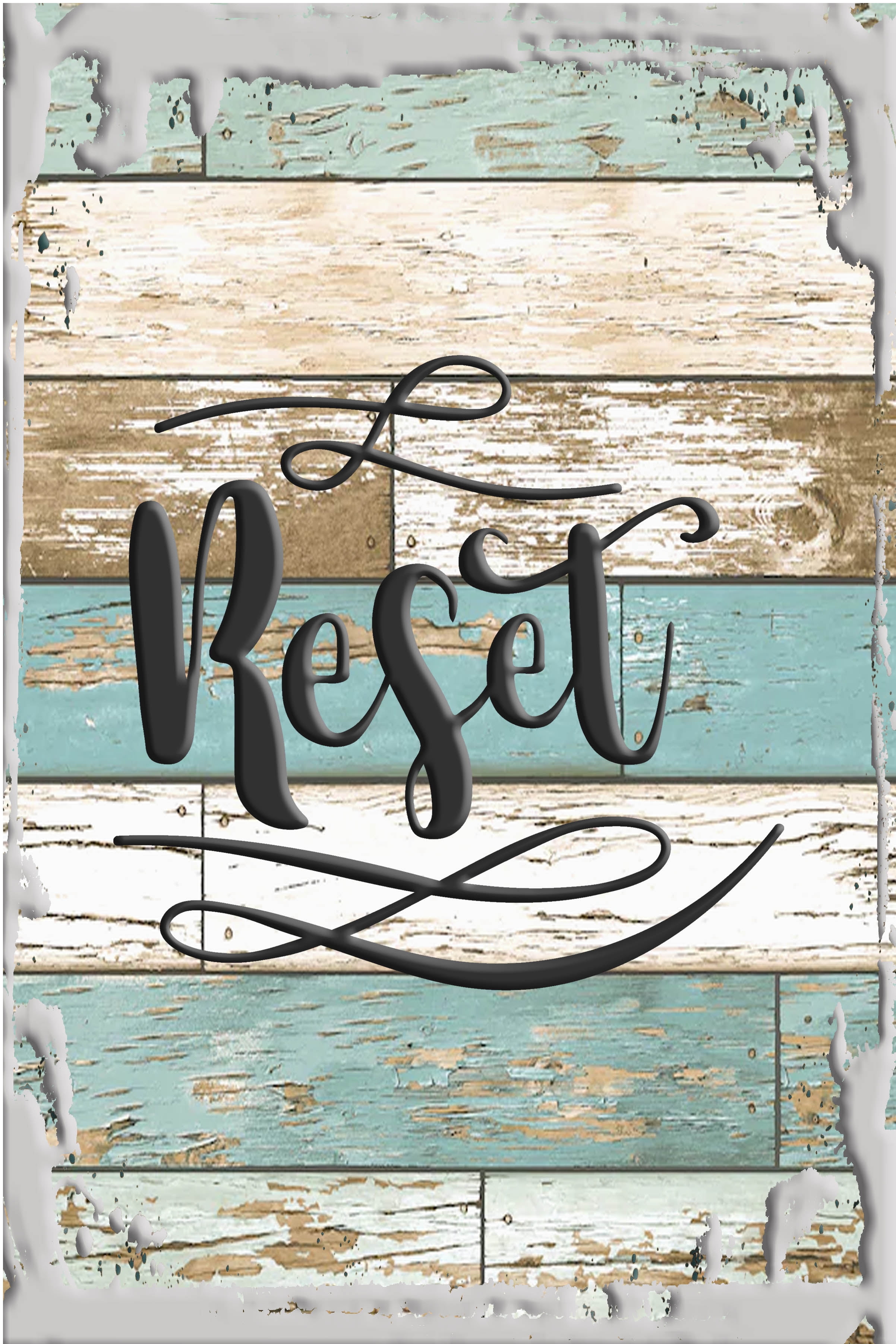 Reset Self Care Healing Relaxation Rest Recouperate White Wall Art ...