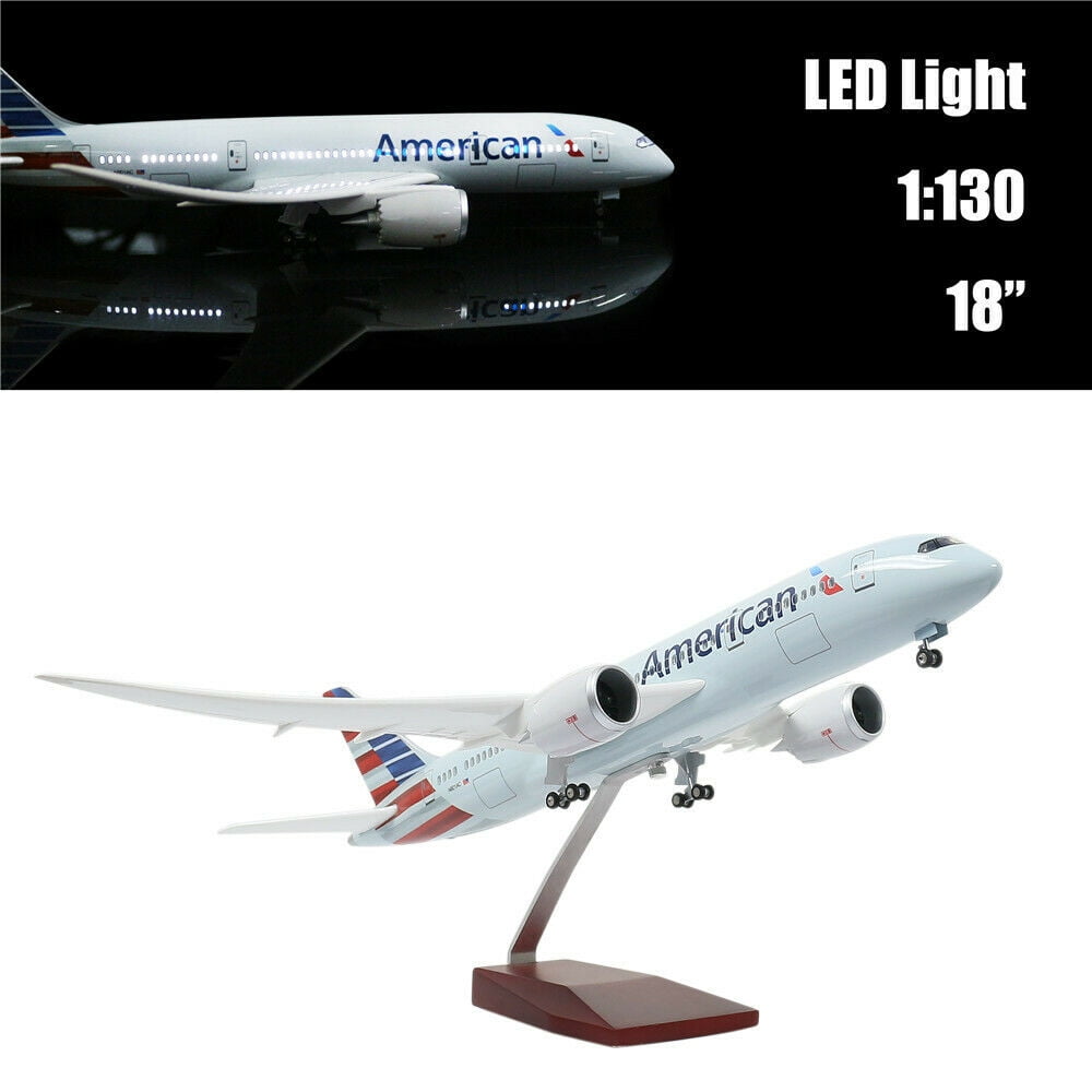 Cocobaby 17 inch 1/130 Plane Toy American Airline Model Boeing 787 with ...