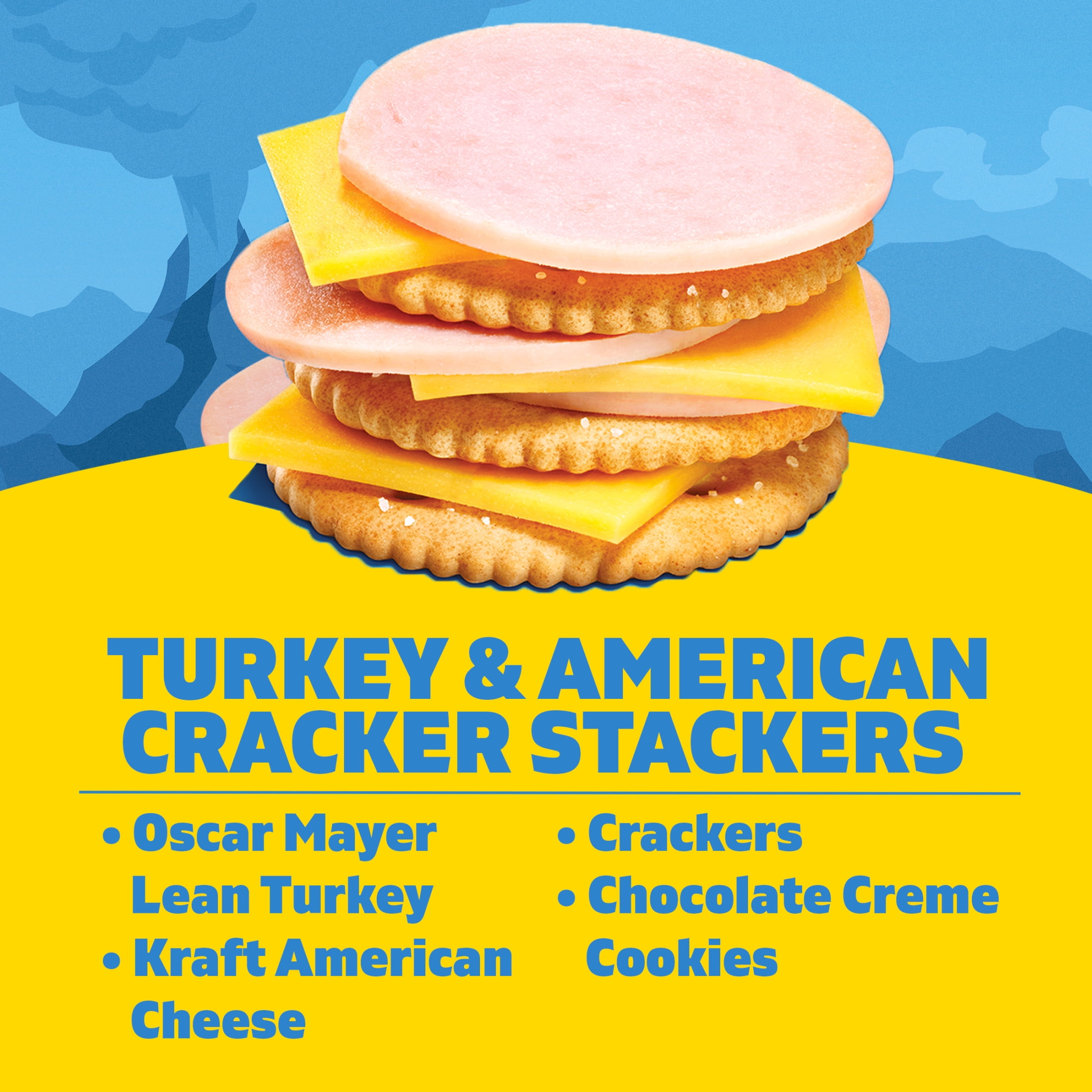 Lunchables Turkey & American Cheese Cracker Stackers Kids Lunch Snack ...