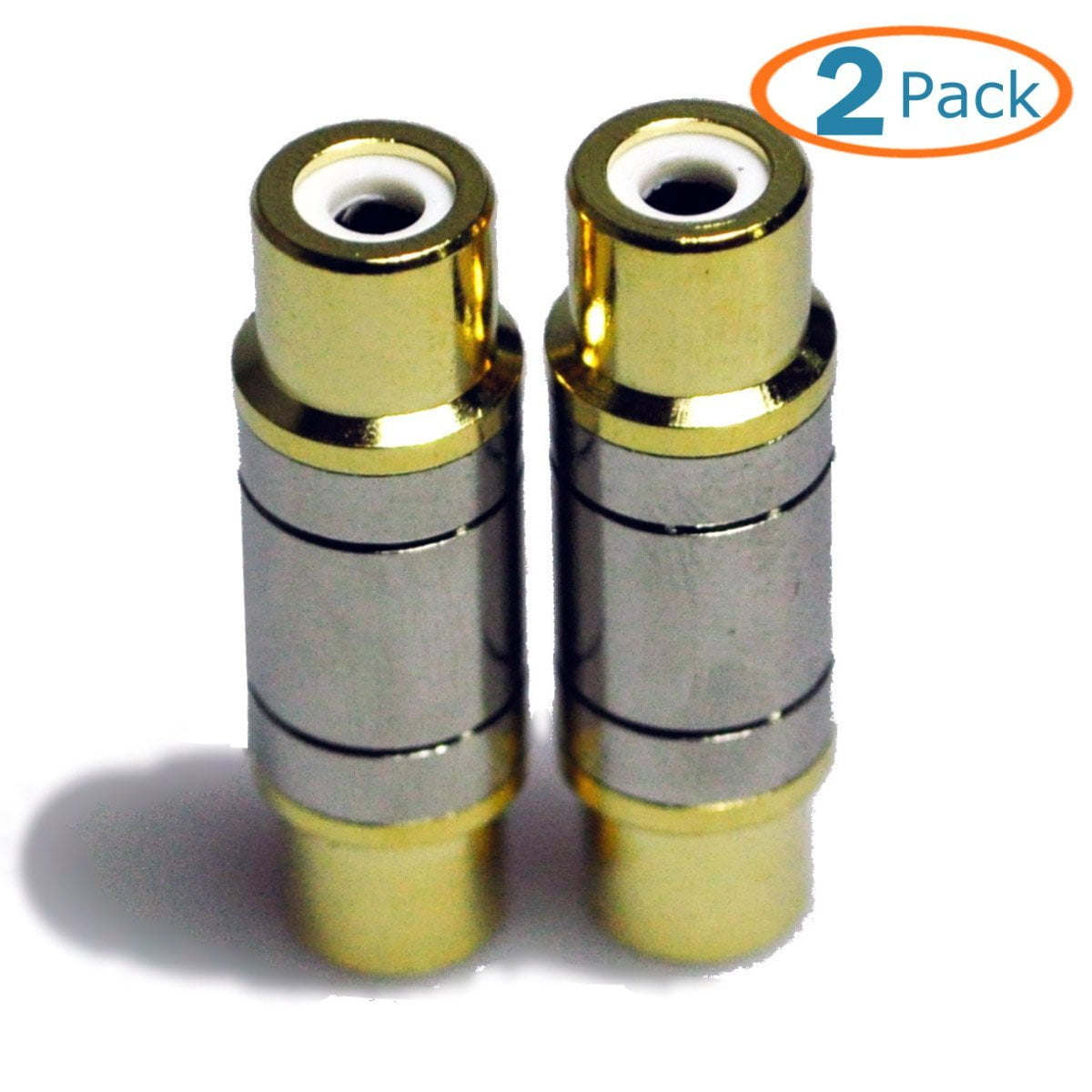 HTTX Premium Female to Female RCA Connector A/V Joiner Video and Audio Coupler Metal Adapter ...