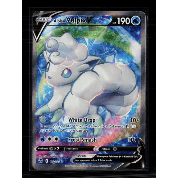 2022 Silver Tempest Alolan Vulpix V Holo Ultra Rare FA #173/195 ...