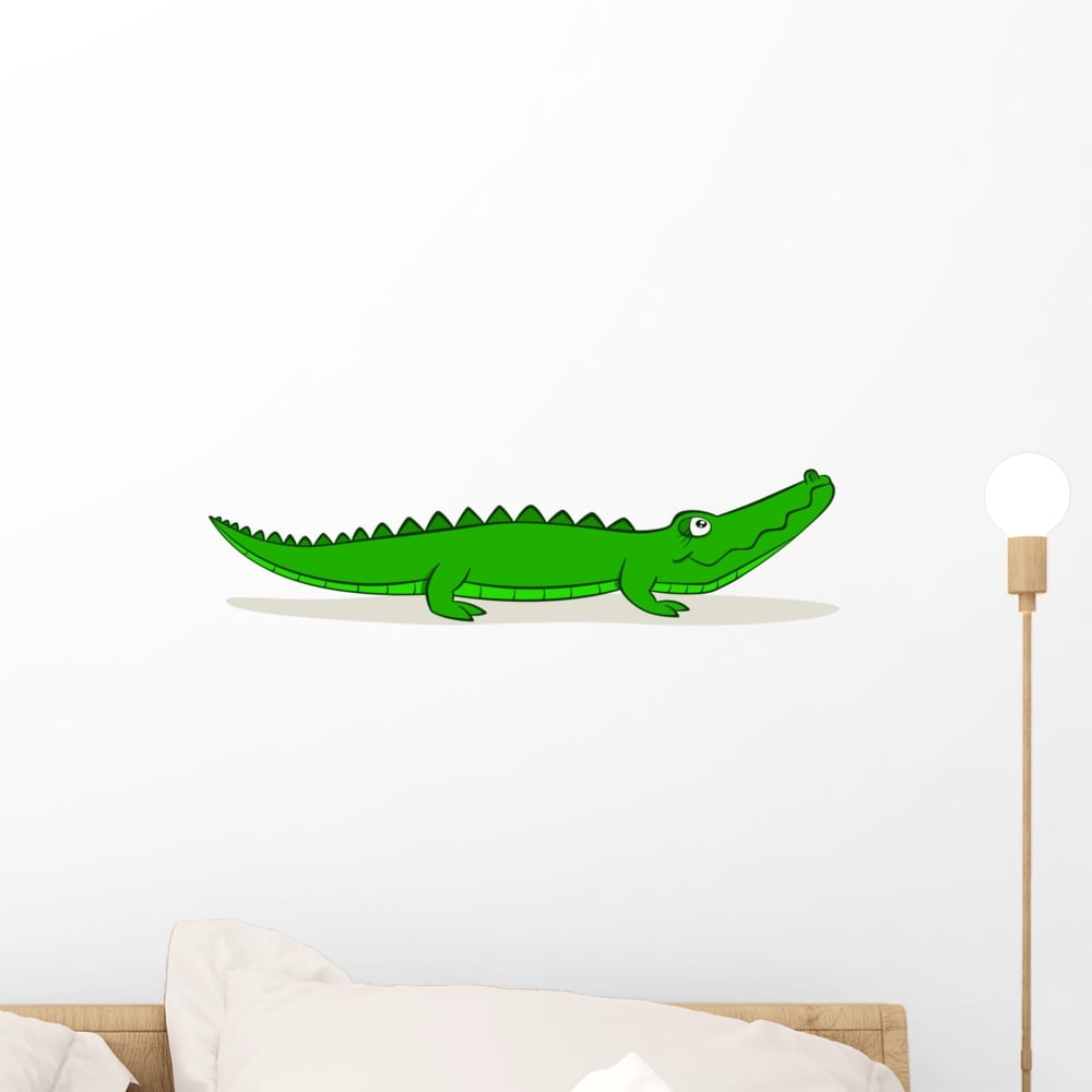 Cartoon Alligator Wall Decal Sticker by Wallmonkeys Vinyl Peel and ...