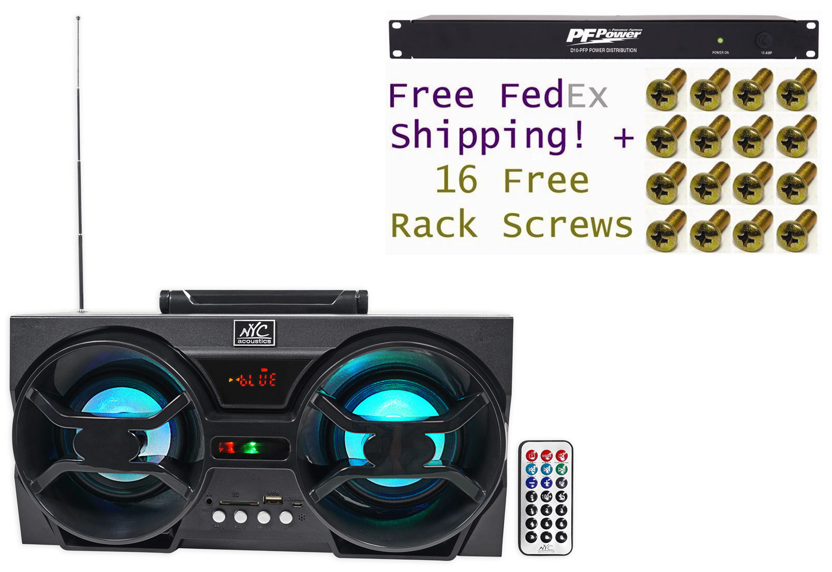 Furman D10-PFP 15A 10 Outlet Rack-Mount A/C Power Distribution +FREE ...