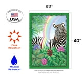 Toland Home Garden Rainbow Stripe Zebra Zebra Flag Double Sided 28x40 ...
