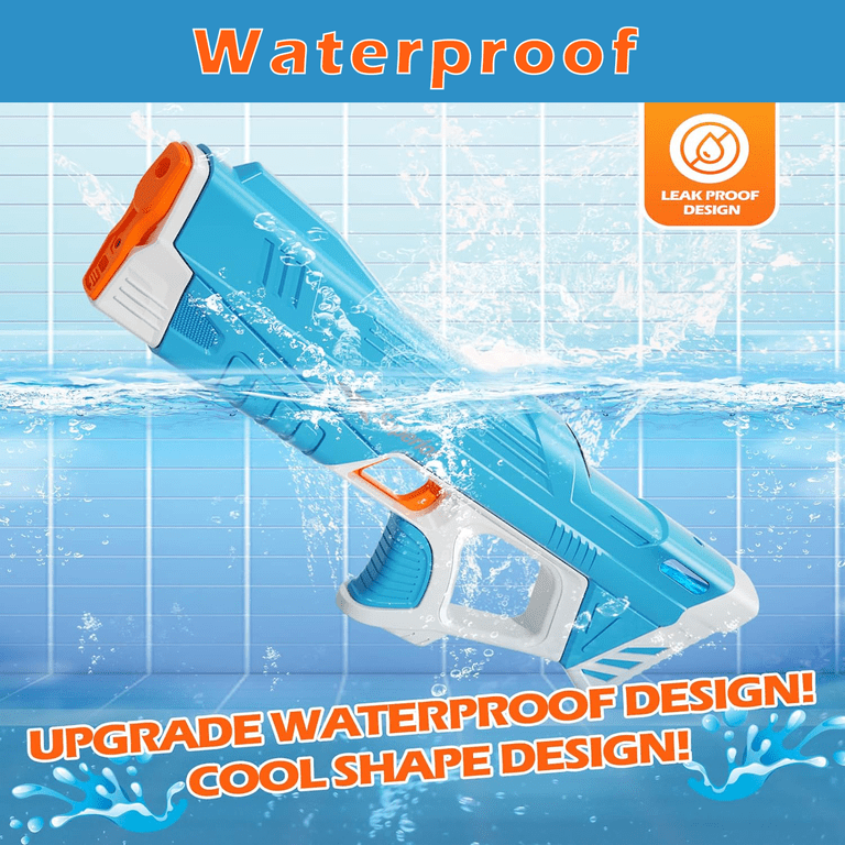 Long Range Water Gun With Battery Automatic Electric Water Gun With LED ...