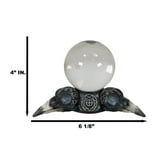 Wicca Psychic Raven Skulls Sacred Geometry Crystal Glass Gazing Ball ...