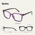 OPULIZE KOI Reading Glasses 2 Pack - Large Rectangular Frame - Purple ...