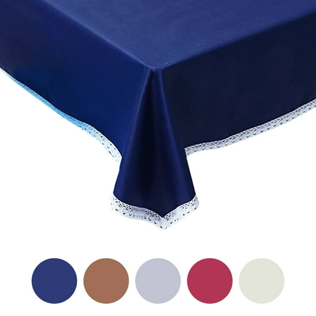 Tablecloths Rectangular 55 x 79 inch Table Covers Dust-Proof Polyester ...