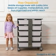 ECR4Kids 20-Compartment Mobile Storage Tower and 20 Cubby Bins, 5x4 ...
