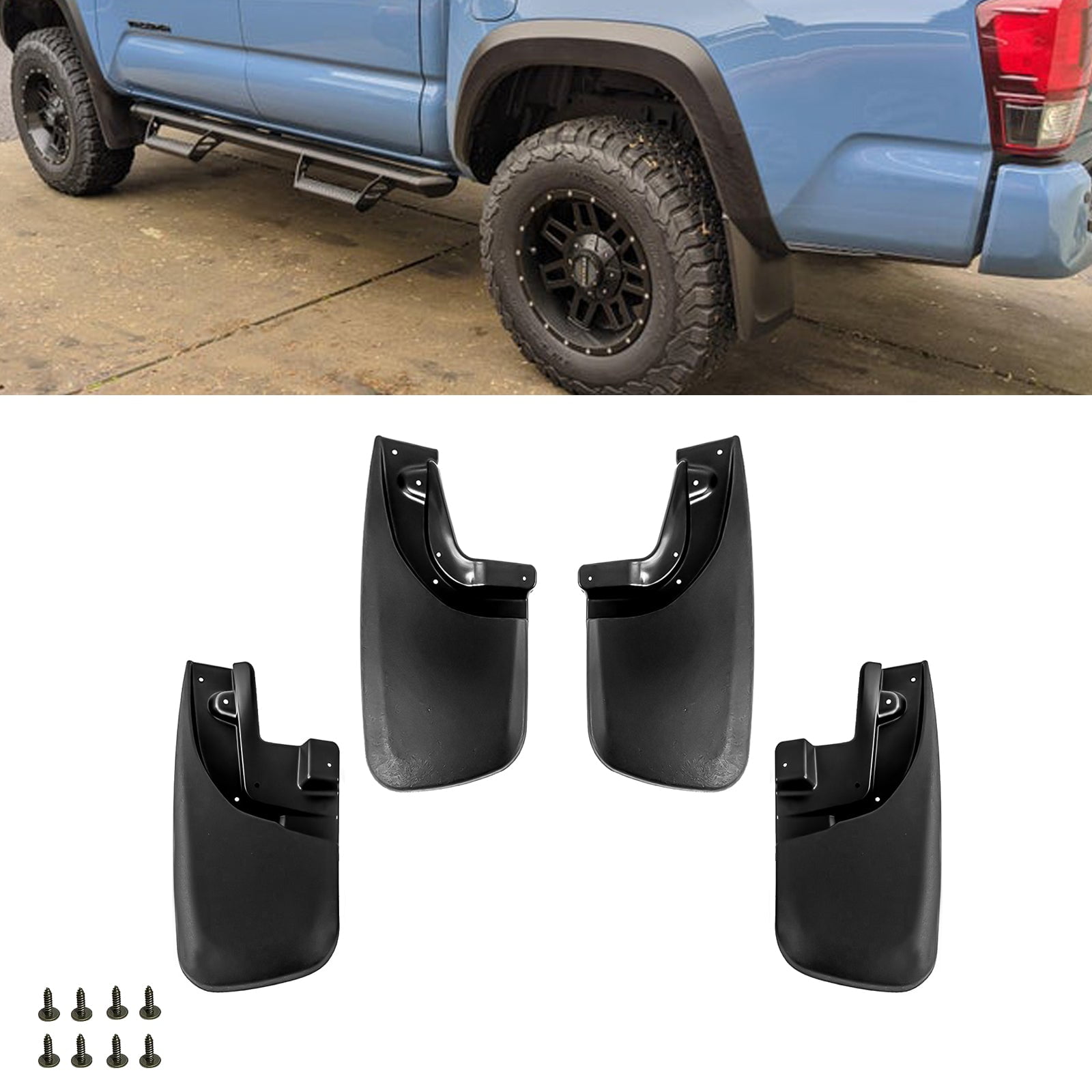 Xotic Tech 4PCS Front & Rear Mud Flap Splash Guards Fender Flare ...