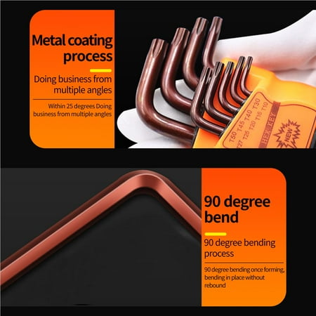 9pcs Wrench L Shape Allen Key Set L Shape Head Wrench Allen Torx Hex ...