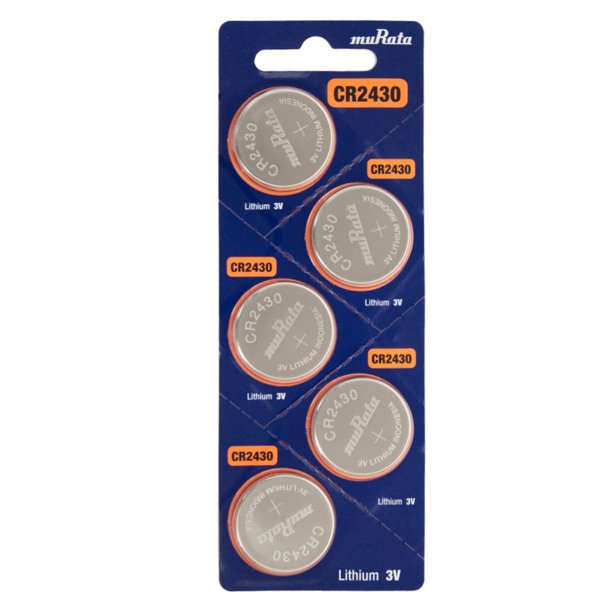 Murata CR2430 Battery 3V Lithium Coin Cell - Replaces Sony CR2430 (5 Batteries) - Walmart.com ...