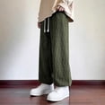 Cavosen Wide Leg Pants for Men Plus Size Drawstring Pants with Pockets ...